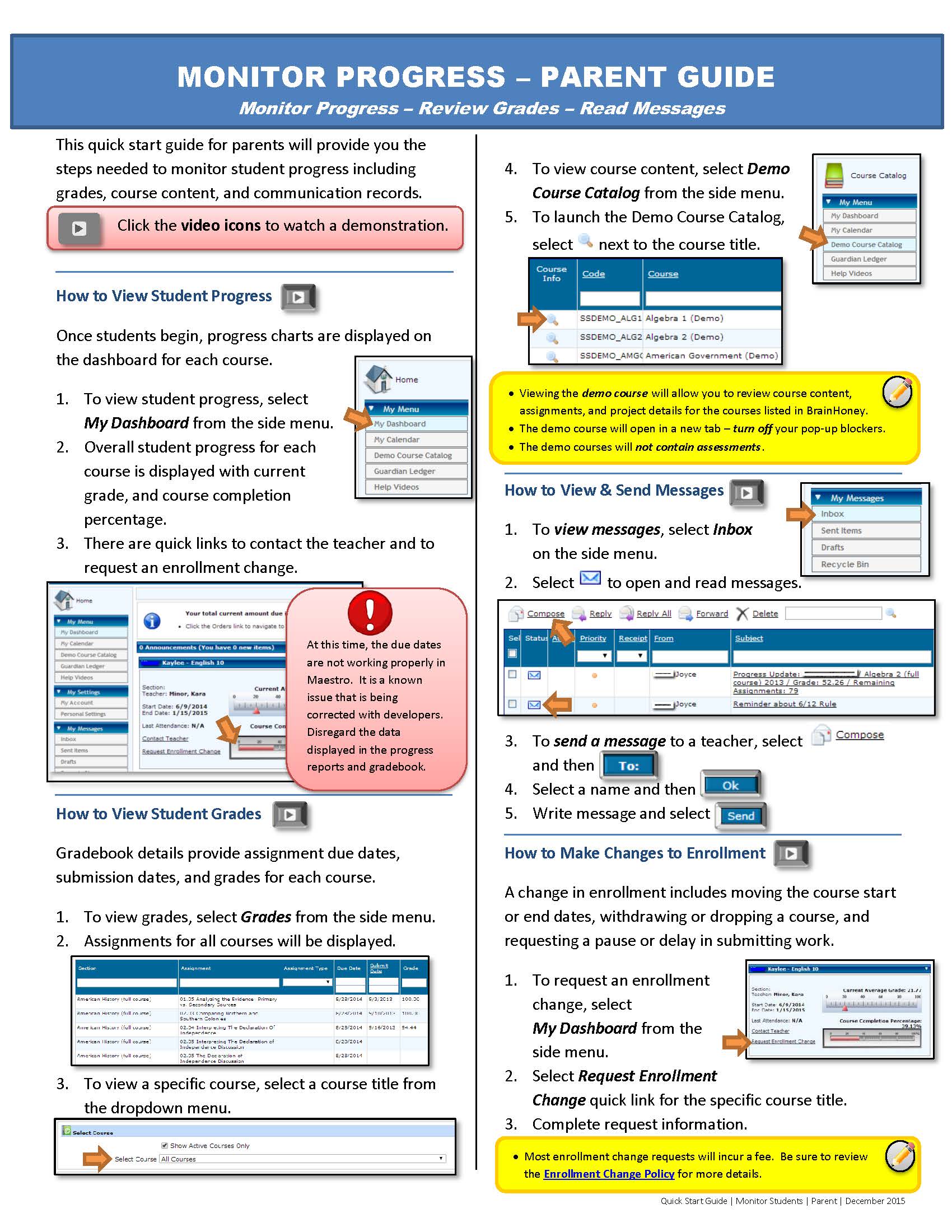 Parent/Guardian - Progress Monitoring